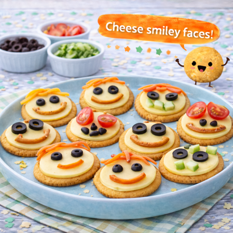 😀 Cheese & Cracker Smiley Faces